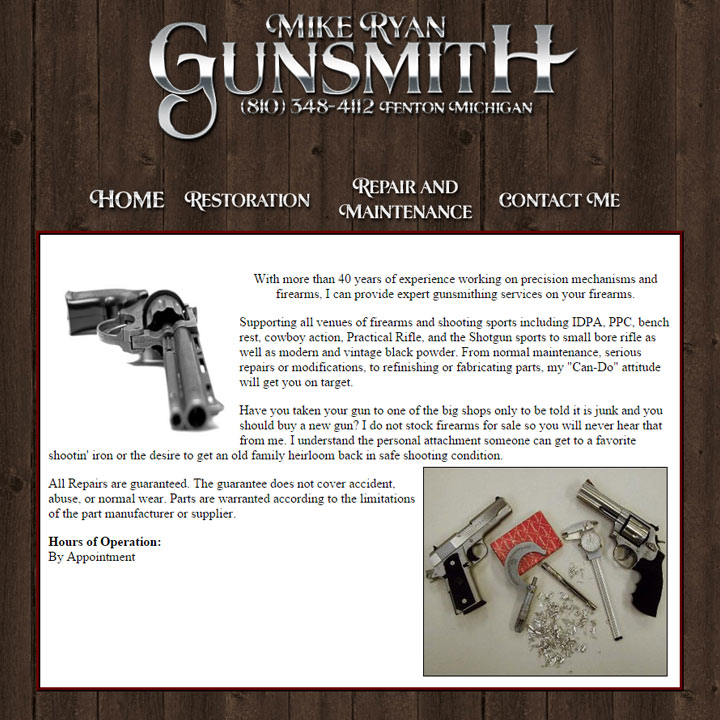 Gunsmith-Website-Design - Center Fire Creative